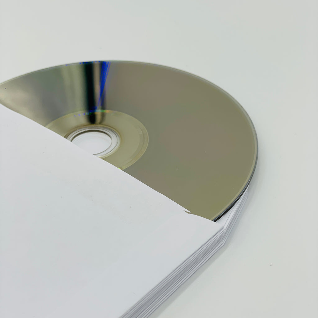 CD White Paper Sleeves With Adhesive Flap and Transparent Window ...