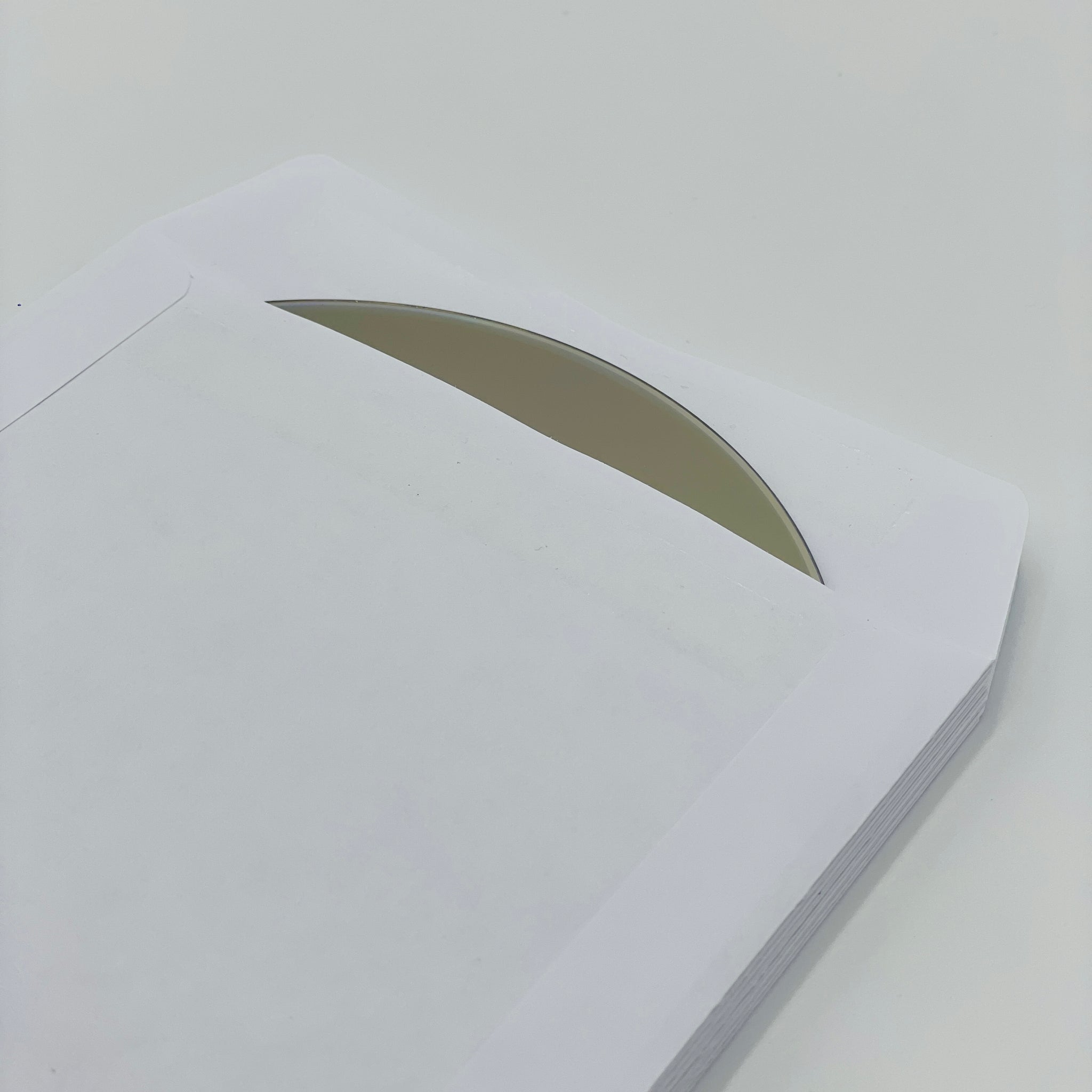 CD White Paper Sleeves With Adhesive Flap and Transparent Window ...