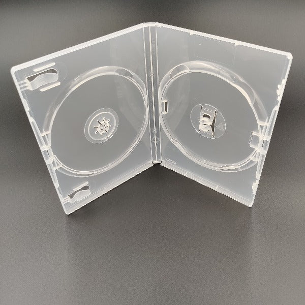 2-disc clear DVD case with 14mm spine – Panmer Ltd