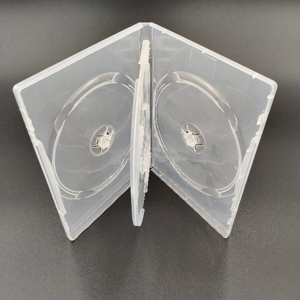 6-disc clear DVD case with 14mm spine and swing tray – Panmer Ltd